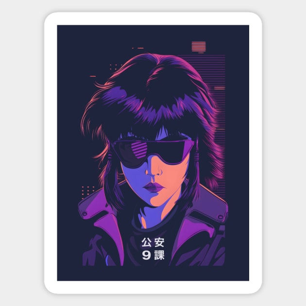 Major Motoko Kusanagi - GITS - Public Security Section 9 - Major Motoko Kusanagi - Sticker ...